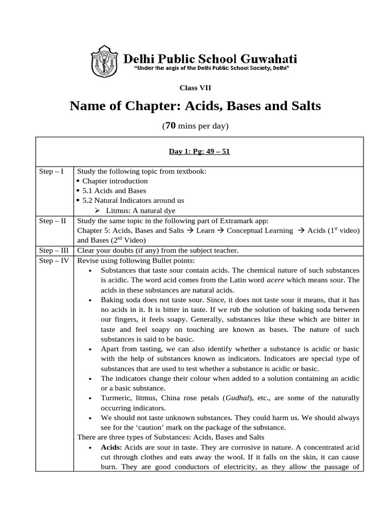 Acids, Bases, and Salts Study Guide | PDF | Acid | Chemical Compounds