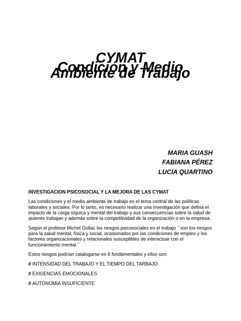 Trabajo de Cymat | PDF | Mente | Comportamiento