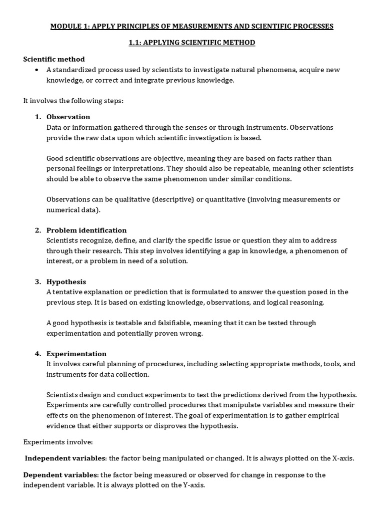 Scientific Method and Data Analysis Guide | PDF | Significant Figures ...