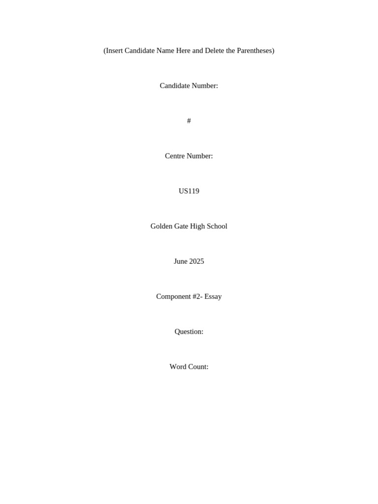 Title Page Template | PDF
