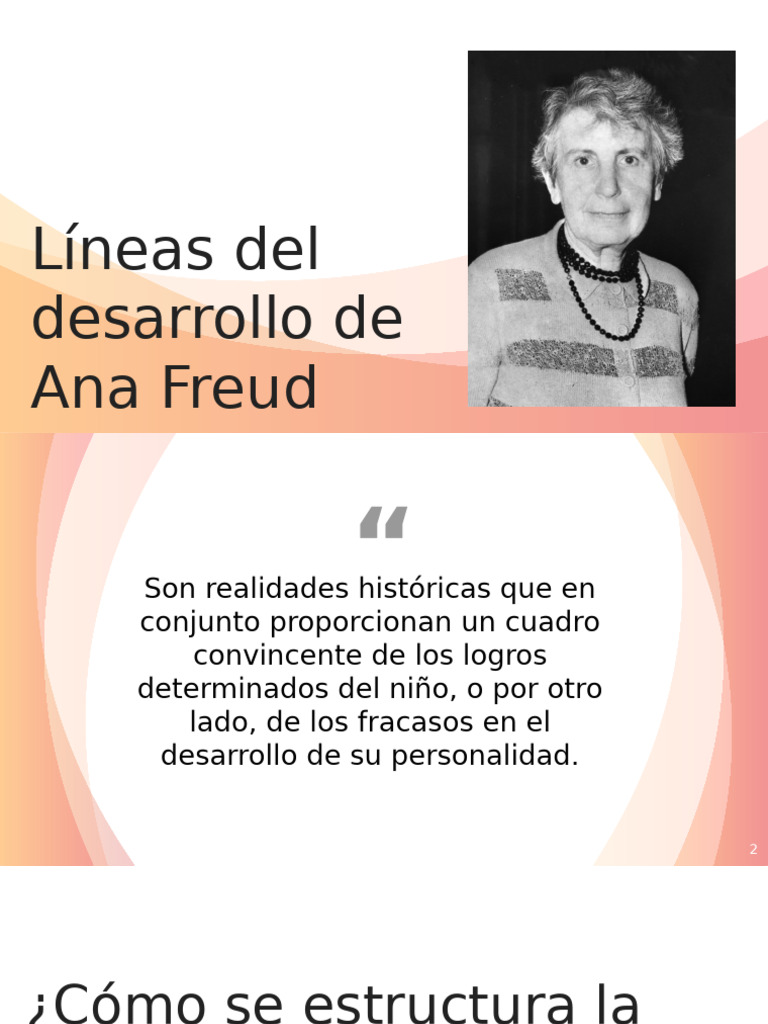 Líneas de desarrollo según Anna Freud | PDF | Conceptos psicologicos ...
