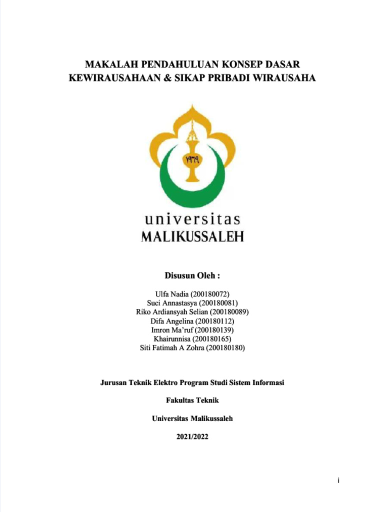 PDF Makalah Konsep Dasar Kewirausahaan Ampamp Sikap Seorang Wirausaha Compress | PDF