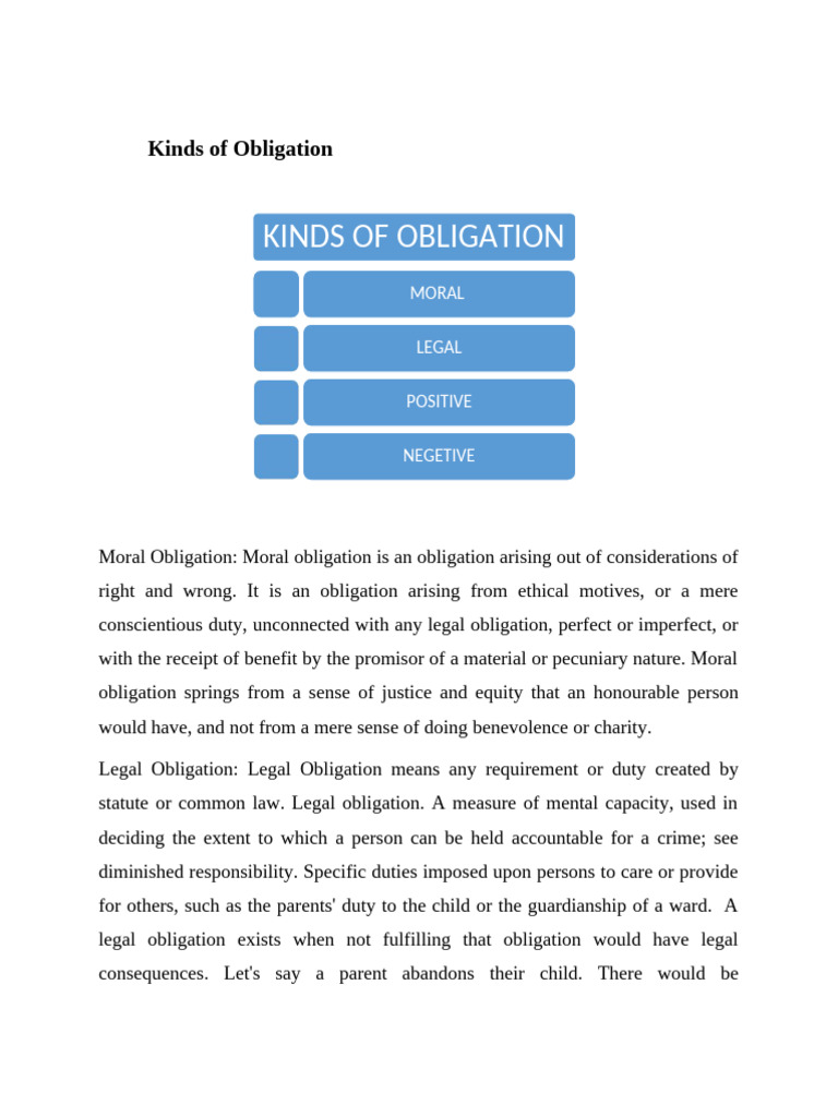Kinds of Obligation | PDF | Applied Philosophy | Justice