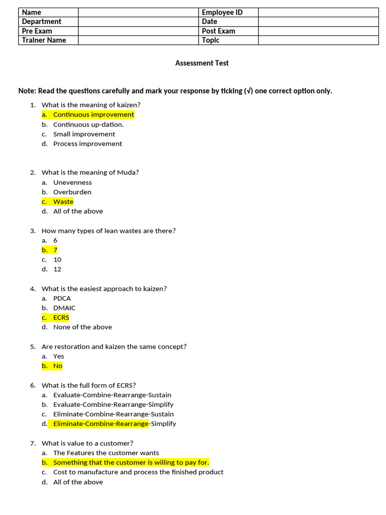 Kaizen paper updated | PDF