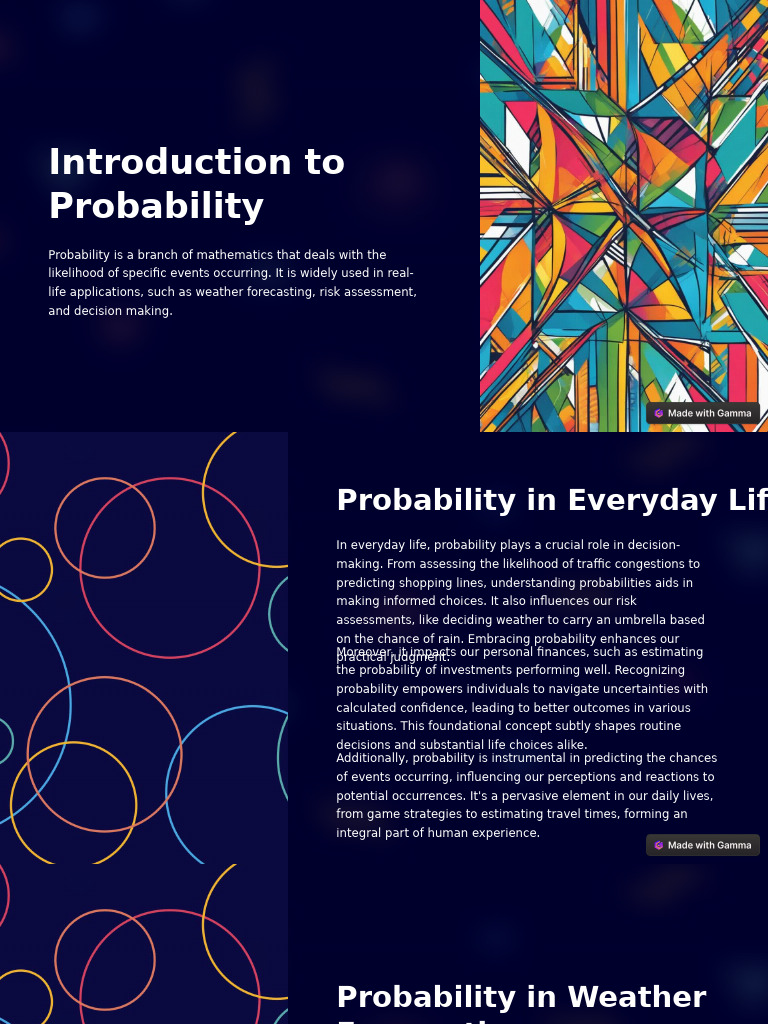 Introduction To Probability | PDF | Risk | Probability