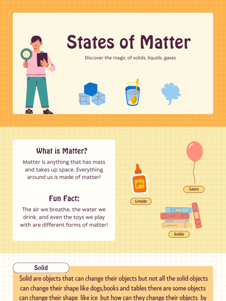 States of Matter Science Presentation in Orange Blue Animated Lined ...