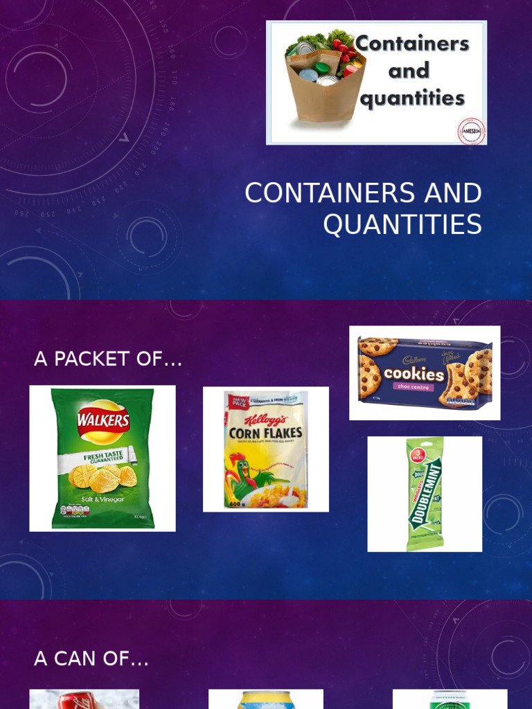 Quantities Containers Grammar Guides 130964 | PDF