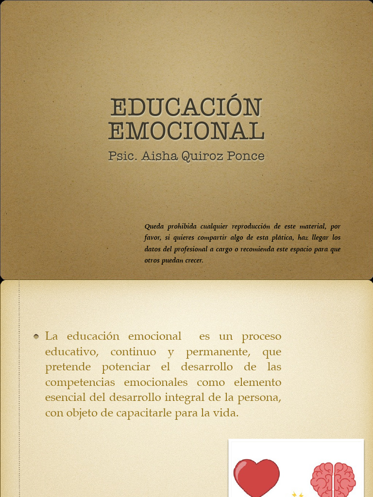 Educación Emocional | PDF | Las emociones | Autorregulación emocional