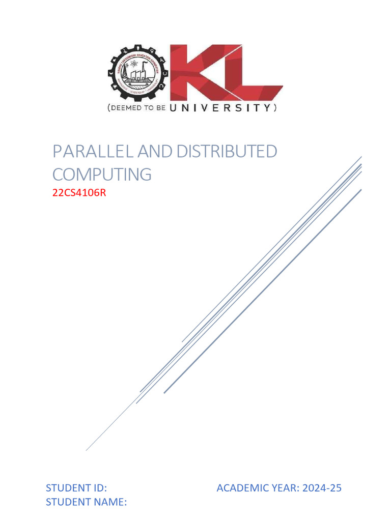 E05 - 22cs4106R Lab WorkBook | PDF | Message Passing Interface | Parallel Computing