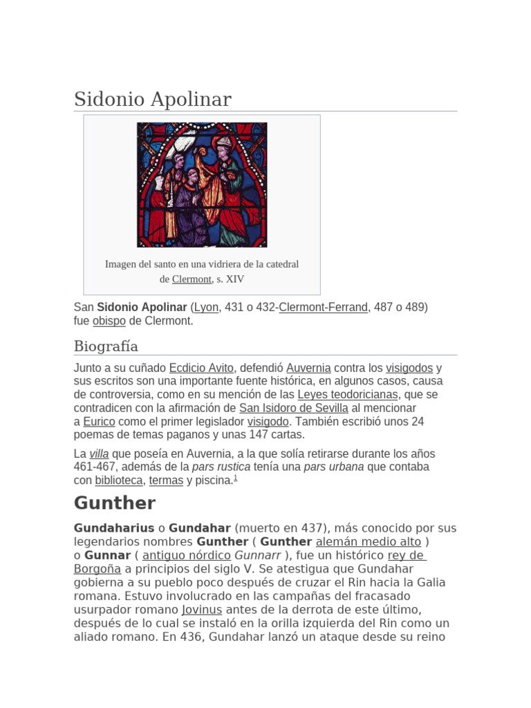 Historia de los Burgundios y Gunther | PDF