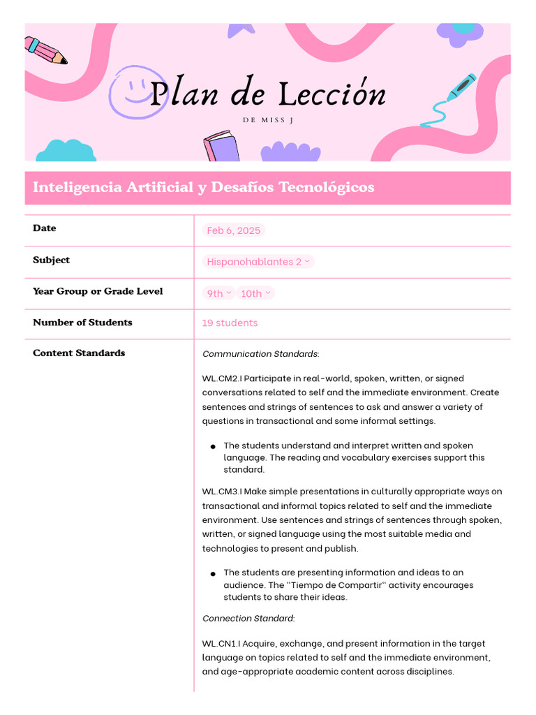 AI Ethics Lesson Plan for Students | PDF | Reading Comprehension | Learning