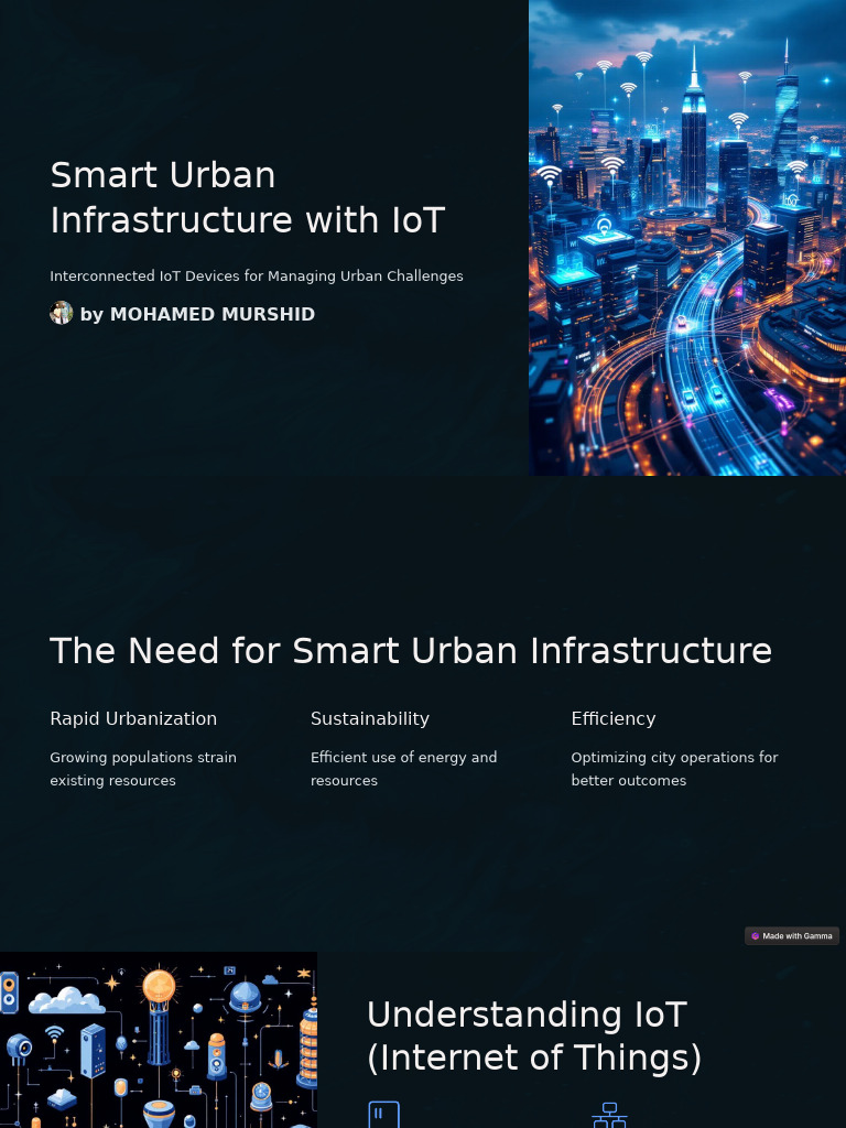 Smart Urban Infrastructure With IoT | PDF