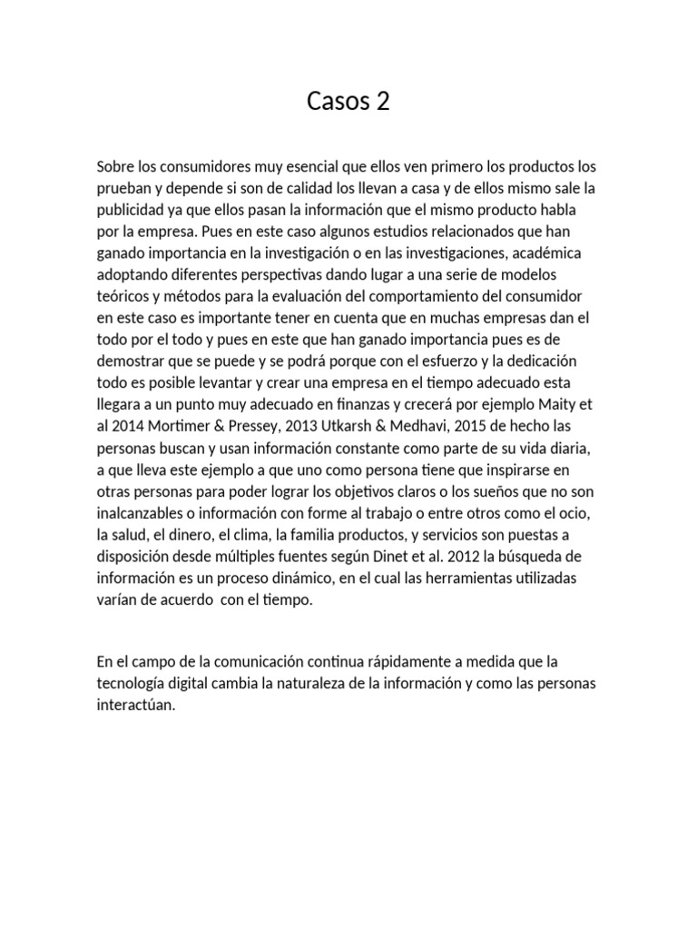 Casos 2 | PDF