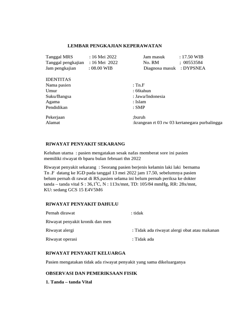 Askep Dyspnea Septi - 1 | PDF