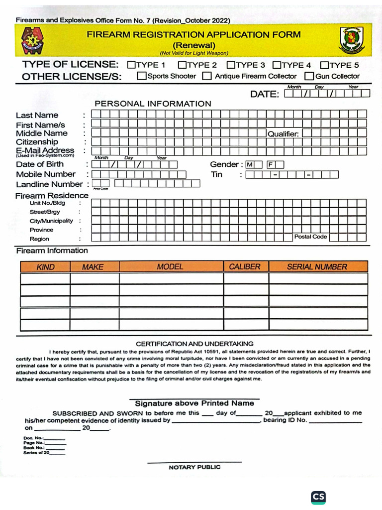FA Renewal Form (7) | PDF