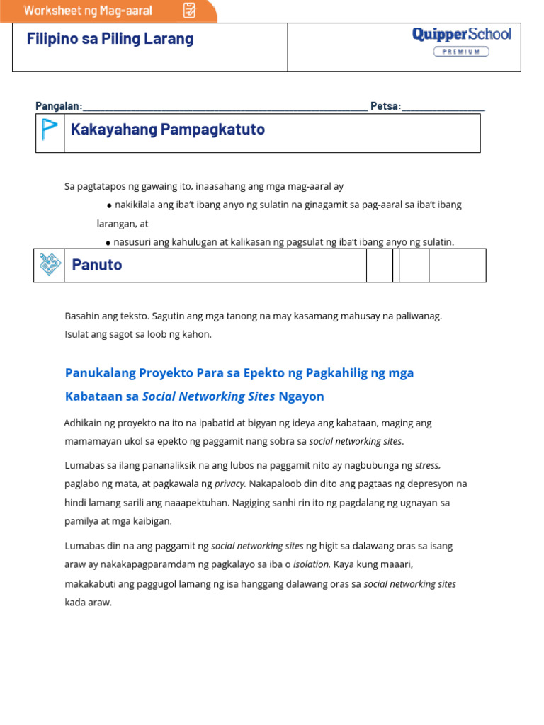 AW1 - FPL 11 - 12 Q1 0101 - Kahulugan at Katangian NG Akademikong Pagsulat | PDF