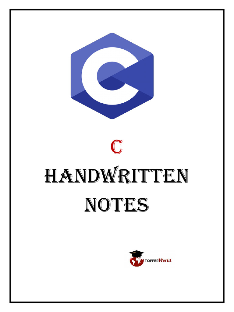 C Handwritten Notes | PDF