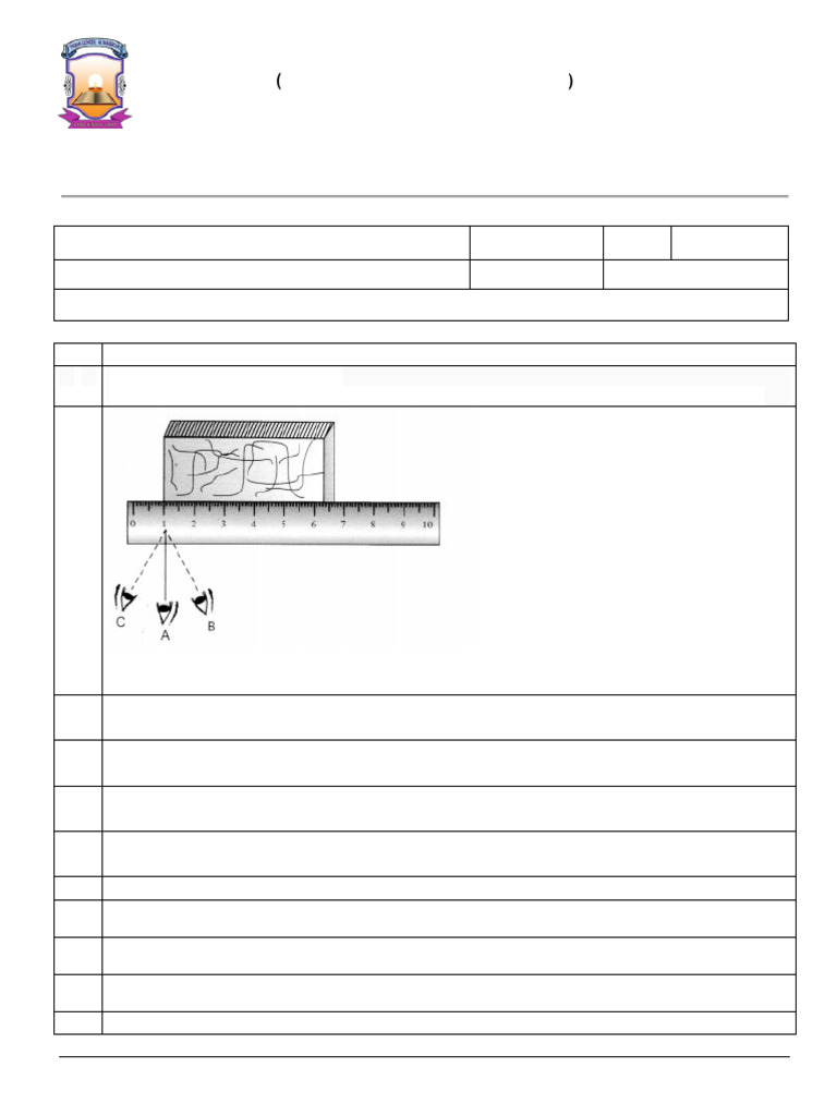 Grade 6 Science Motion Worksheet | PDF | Measurement | Length