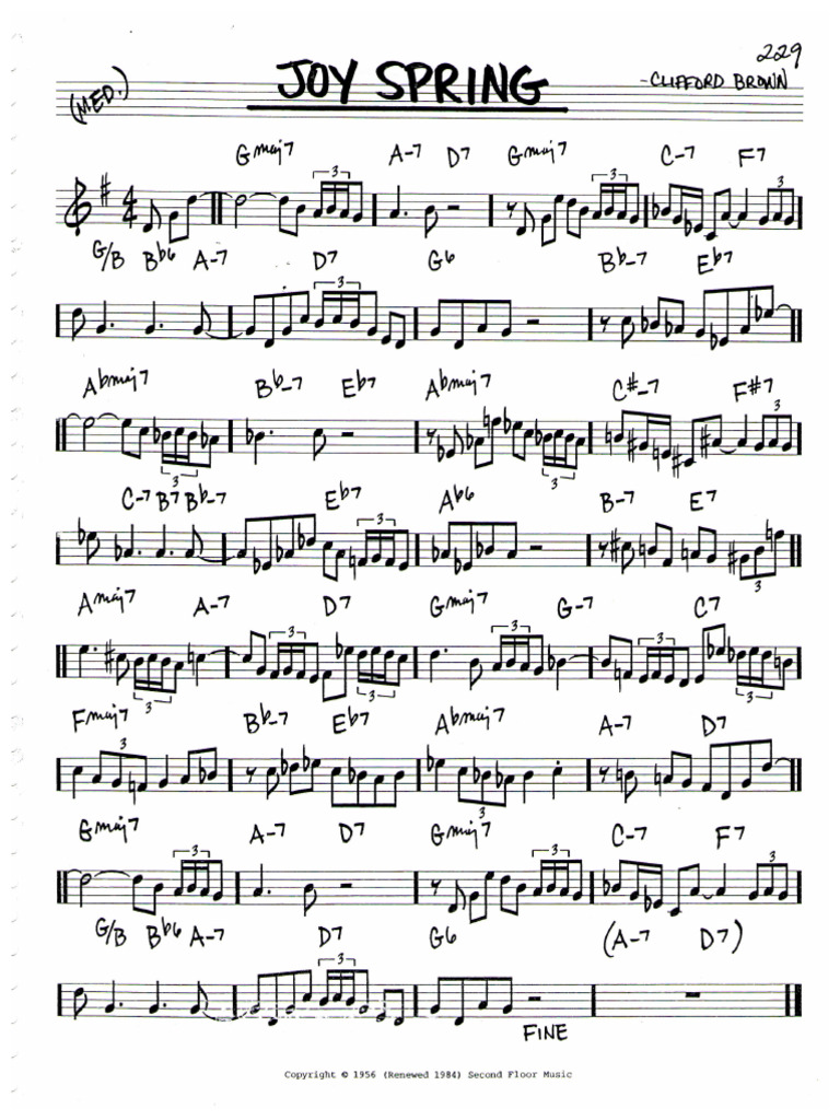 Joy Spring BB Lead Sheet | PDF