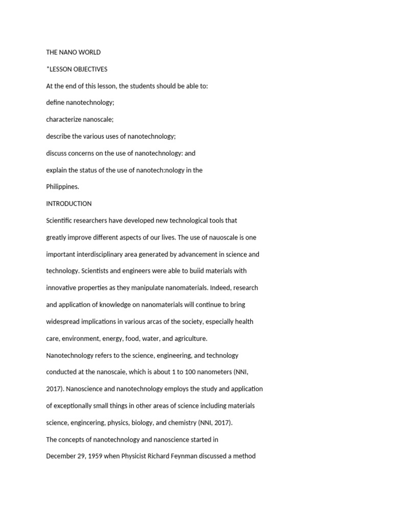 THE NANO WORLD-WPS Office | PDF | Microscope | Nanotechnology