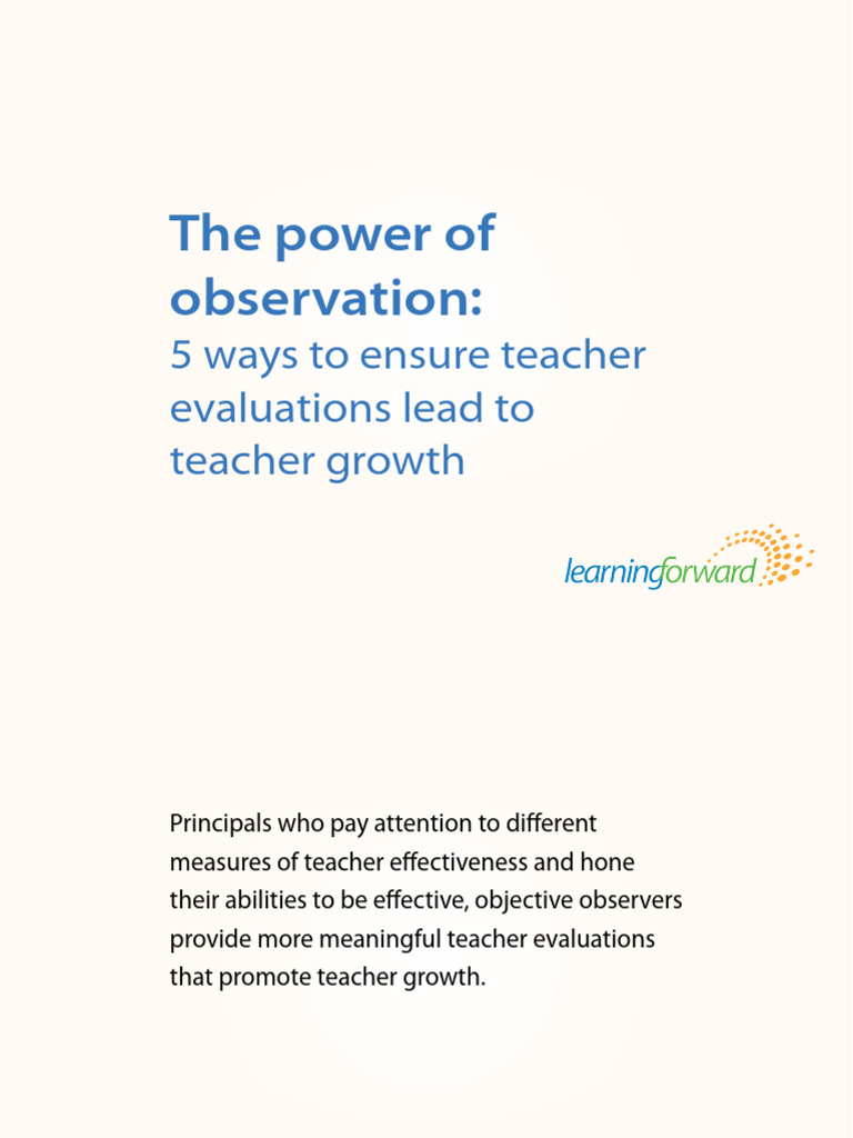 the-power-of-observation-presentation (2) | PDF | Teachers | Learning