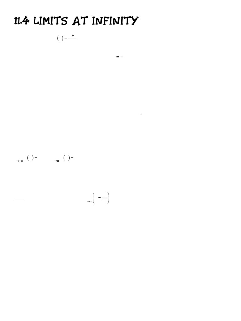11.4 Limits at Infinity | PDF