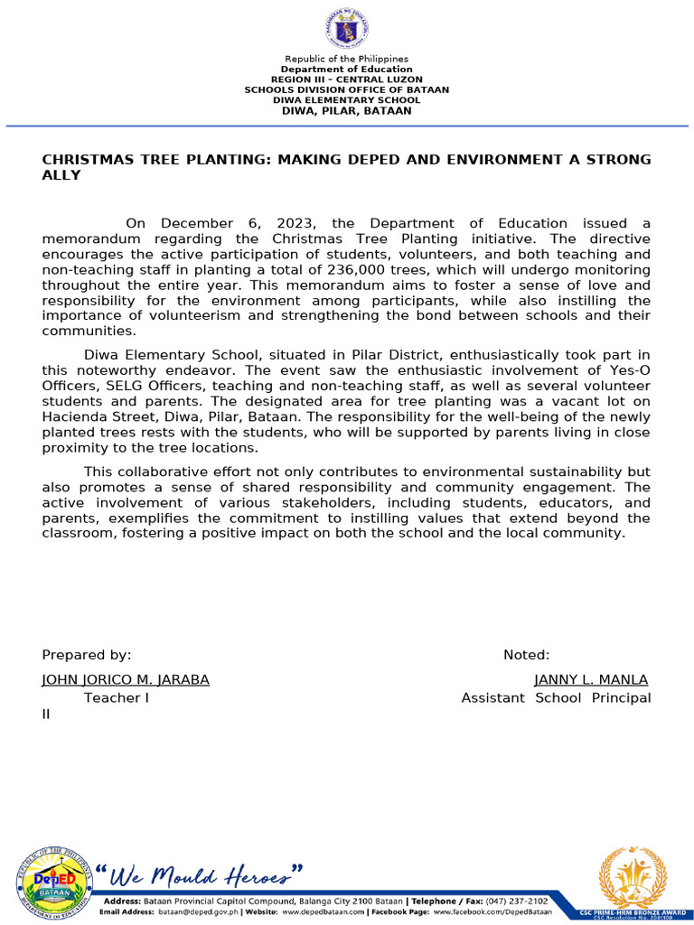 Christmas Tree Planting | PDF