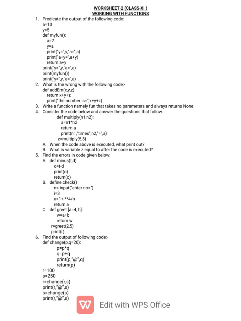 Working WITH FUNCTION PART-1 | PDF