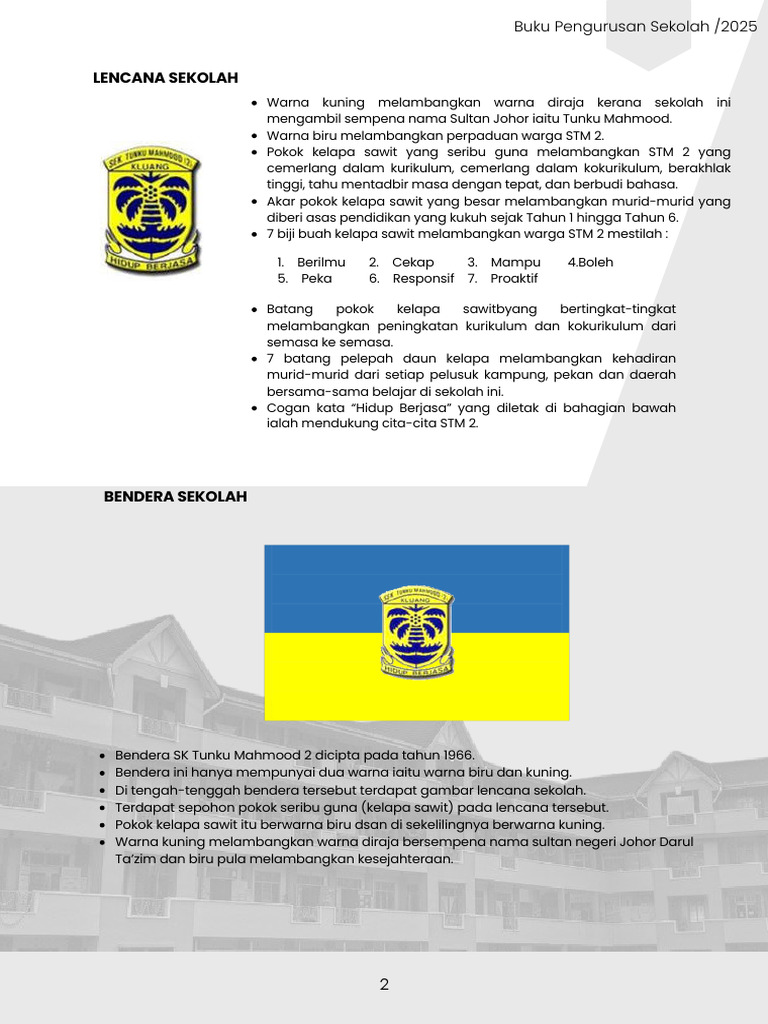Buku Pengurusan STM 2 2025 Lencana Sekolah | PDF