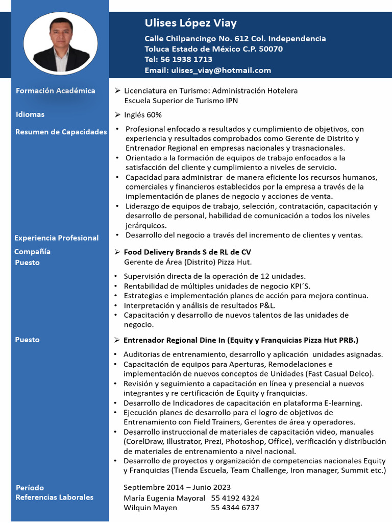 CV Ulises López V. | PDF | Business
