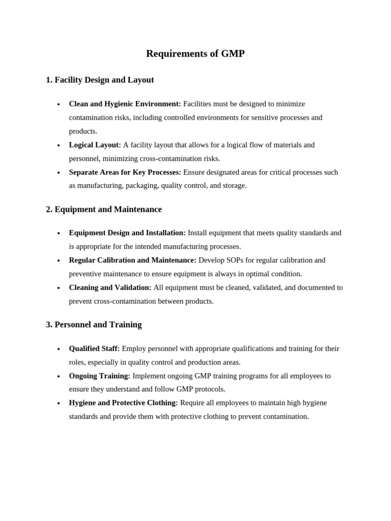 Requirements of GMP | PDF | Verification And Validation | Waste