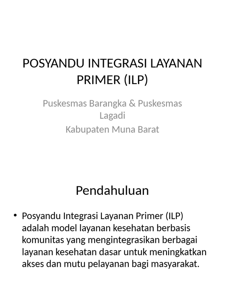 Posyandu ILP Presentation | PDF