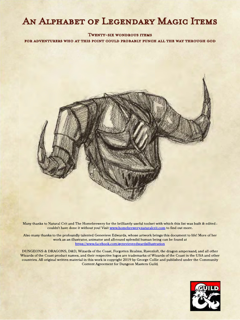 George Collie An - Alphabet - of - Legendary - Magic - Items | PDF ...