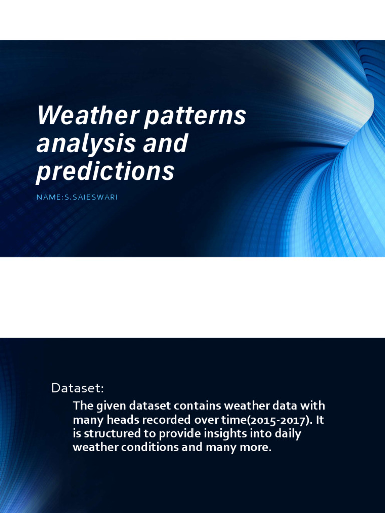 Weather Patterns Analysis and Predictons | PDF | Cluster Analysis ...