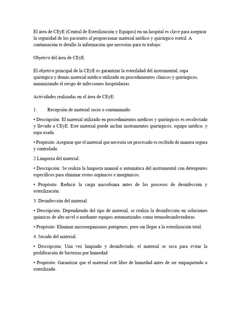 El Área de CEyE | PDF | Esterilización (Microbiología)