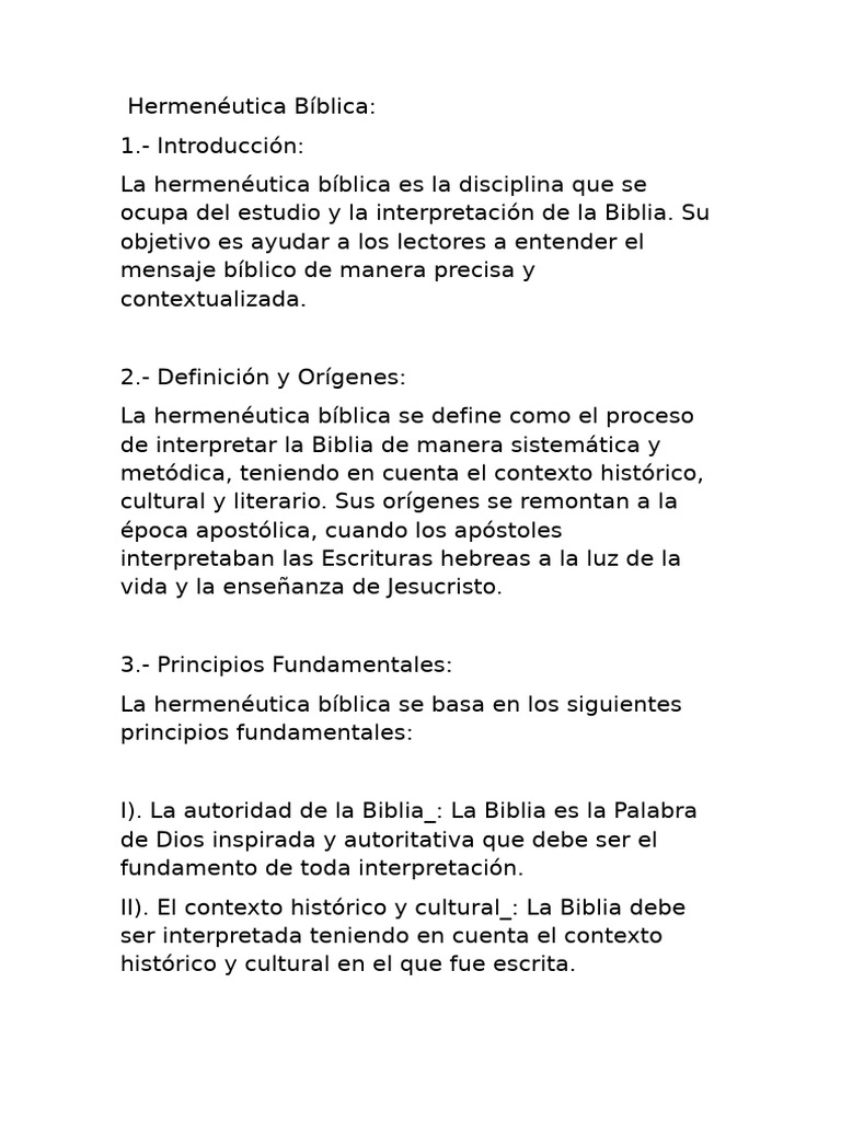 Hermenéutica | PDF | Hermenéutica Bíblica | Biblia