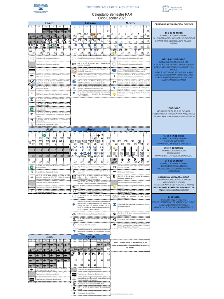 Calendario ENE JUNIO 2025 31dic2024 1 | PDF | Modificación de ...