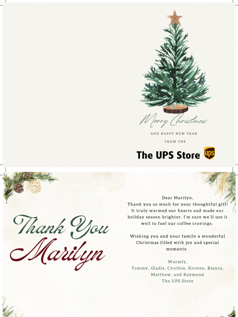 Marilyn UPS Folded Card | PDF
