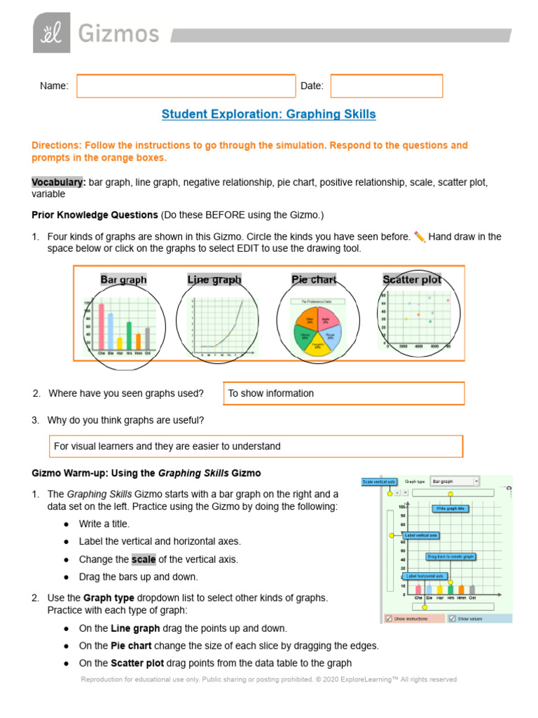 Logan Olson - Graphing Skills Gizmo A - W3 Kauffman 6 - 17347934 | PDF ...