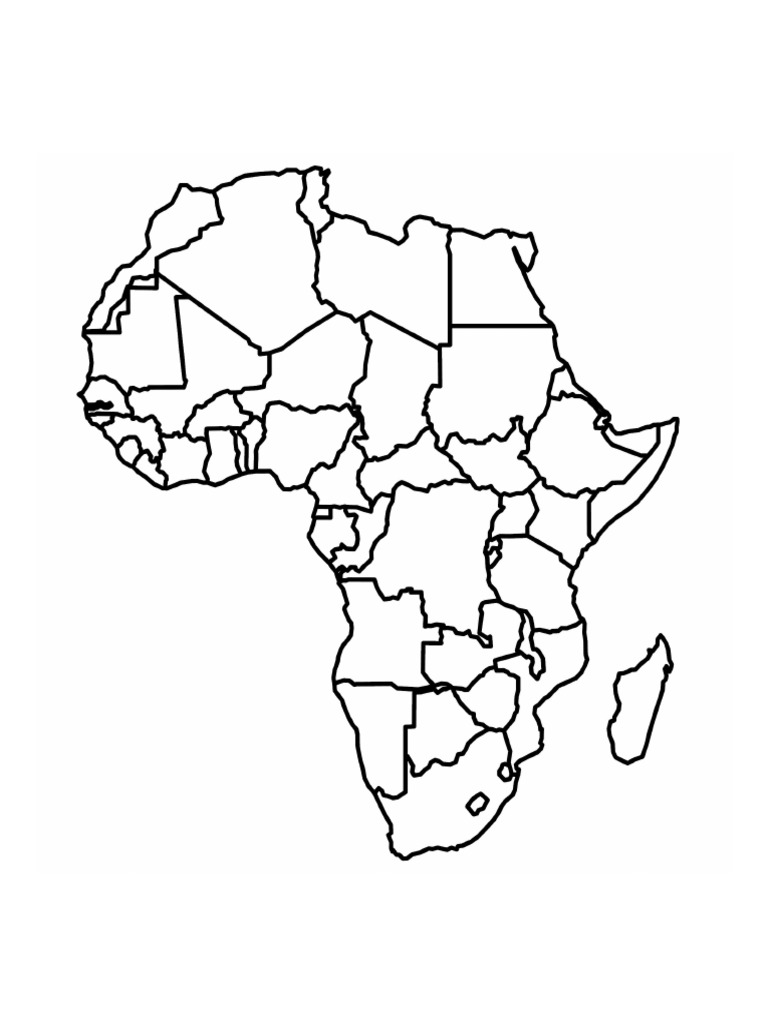 Africa Country Blank Map | PDF