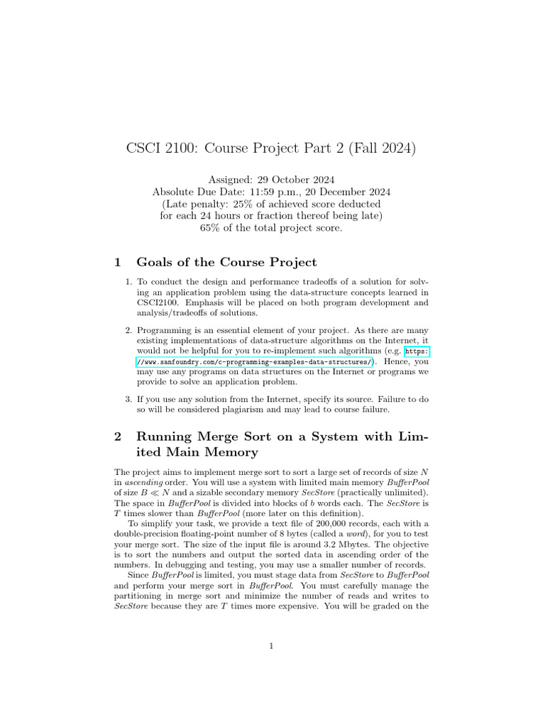 CSCI2100 Project | PDF | Computer Engineering | Algorithms