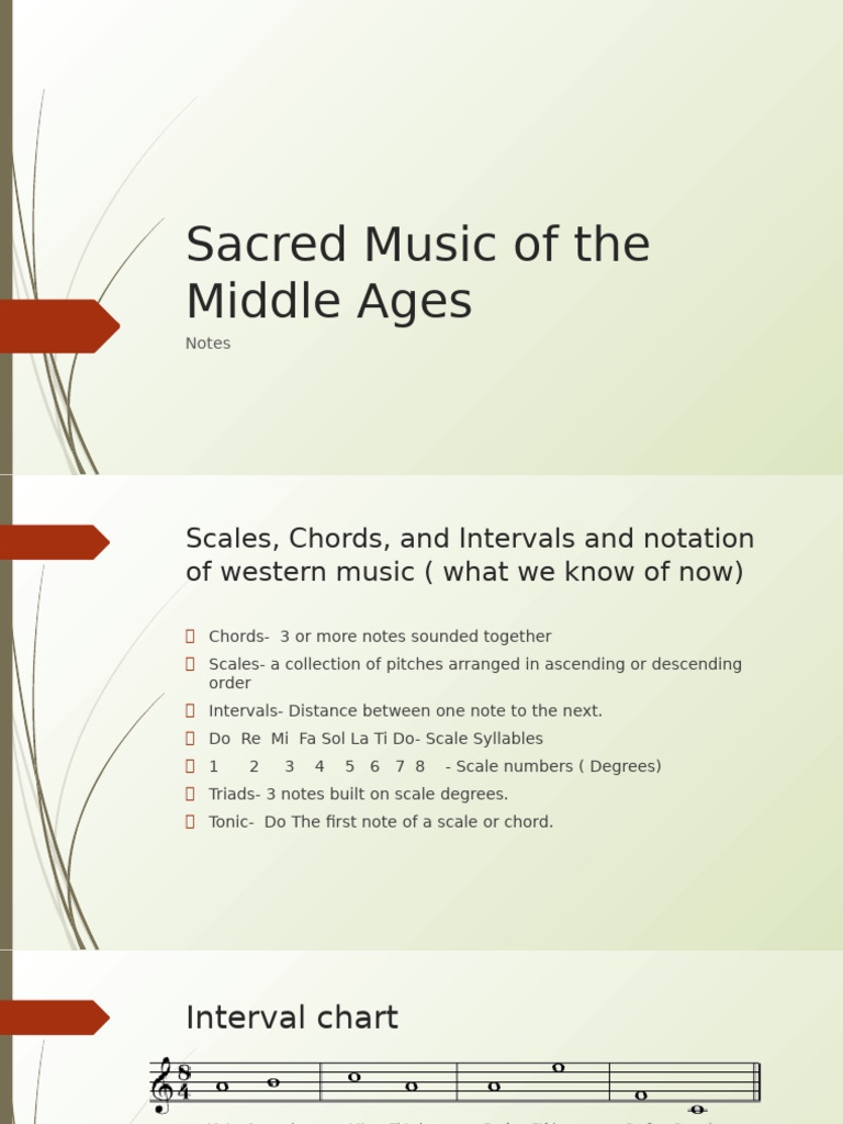 Middle Ages | PDF | Gregorian Chant | Scale (Music)