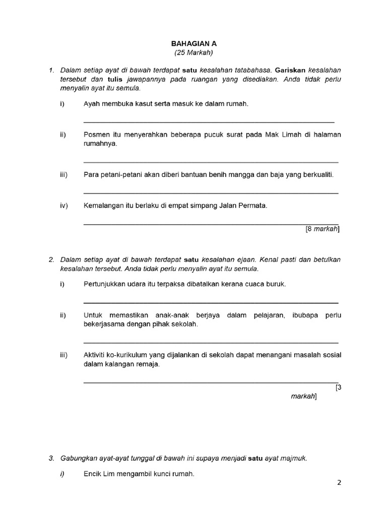 Bahasa Melayu Tingkatan 1 - TOAZ - INFO | PDF