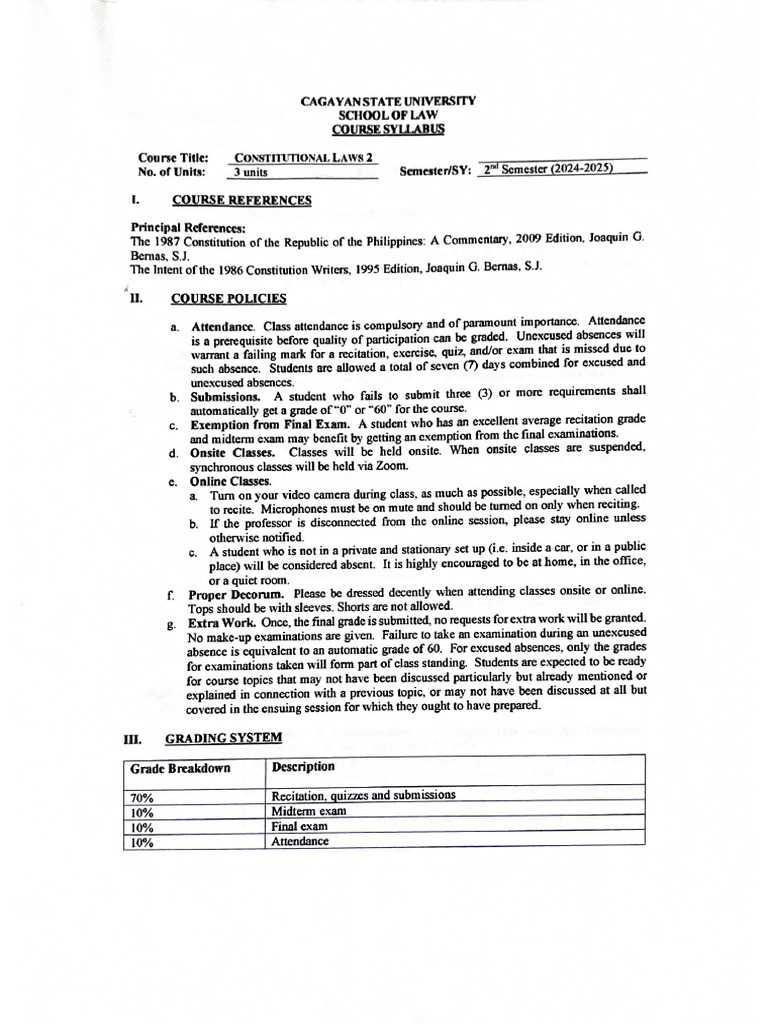 ConstiLaw2-Syllabus_SetC | PDF