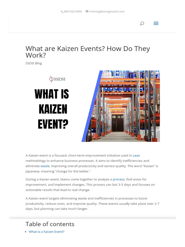 What Is Kaizen Events - How Do They Work | PDF | Lean Manufacturing ...