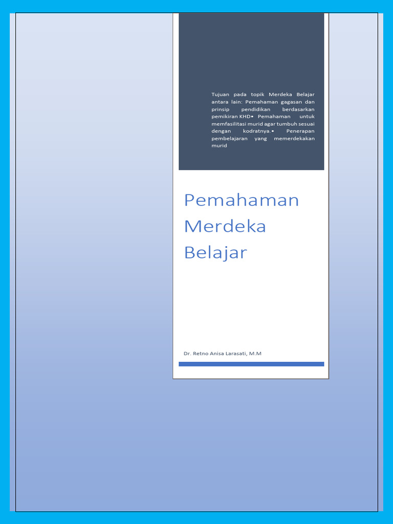 Tujuan dan Modul Merdeka Belajar | PDF