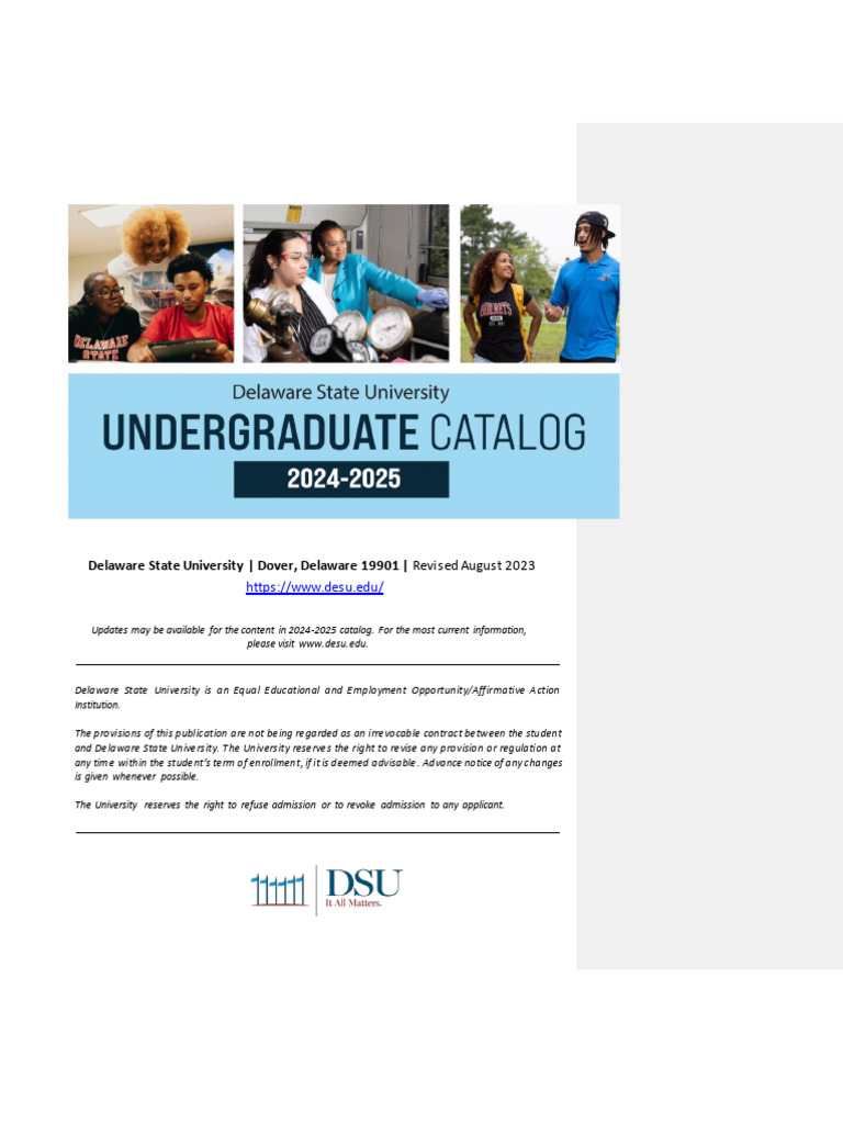 Undergraduate Catalog 2024-2025 | PDF | University And College ...