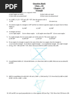 Grade IX Math Worksheet: Triangles | PDF