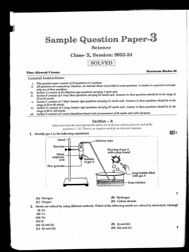 X - Science Paper - QP - 2 | PDF