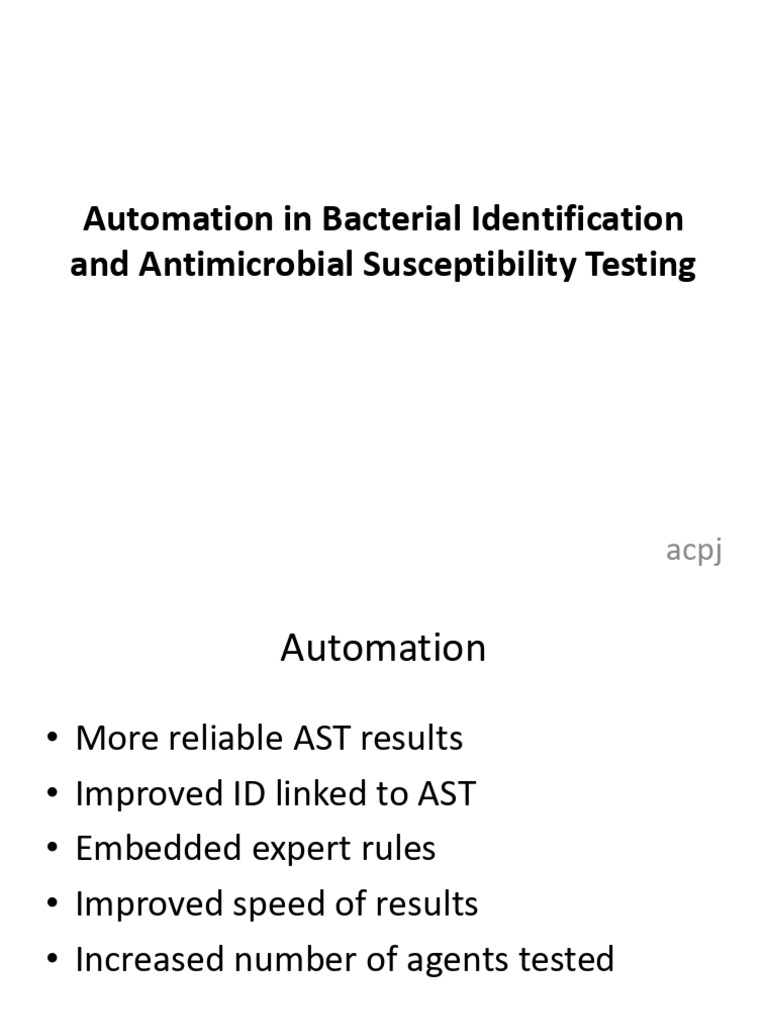 Automated Antimicrobial Identification System | PDF | Staphylococcus | Antimicrobial Resistance
